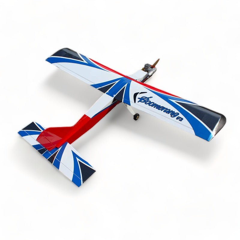 Boomerang V2 Trainer 61" wingspan - .46 glow engine or 10cc gas White ...