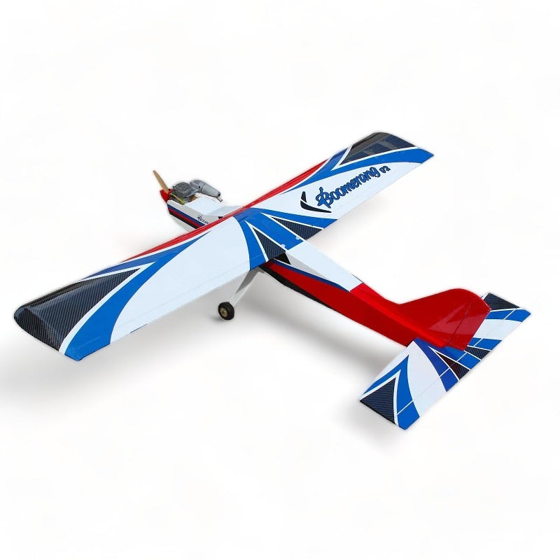Boomerang V2 Trainer 61" wingspan - .46 glow engine or 10cc gas White ...